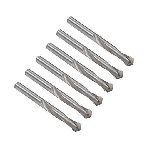 uxcell Cemented Carbide Twist Drill Bits 10.5mm Metal Drill Cutter for Stainless Steel Copper Aluminum Zinc Alloy Iron 6 Pcs