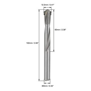 uxcell Cemented Carbide Twist Drill Bits 10.5mm Metal Drill Cutter for Stainless Steel Copper Aluminum Zinc Alloy Iron 6 Pcs