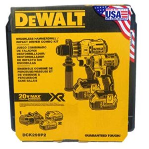 Dewalt DCK299P2 5.0Ah 20V Cordless Brushless Drill 2-Tool Combo Kit