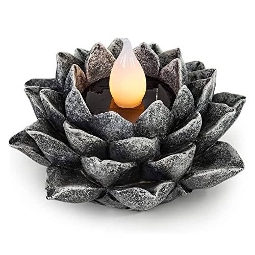 VP Home Lotus Flower Solar Powered LED Outdoor Decor Garden Light Lotus Solar Light for Home, Patio, Yard Solar Lotus Flower Light Outdoor Patio Table Decorations