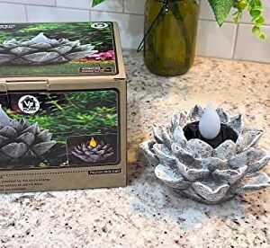 VP Home Lotus Flower Solar Powered LED Outdoor Decor Garden Light Lotus Solar Light for Home, Patio, Yard Solar Lotus Flower Light Outdoor Patio Table Decorations