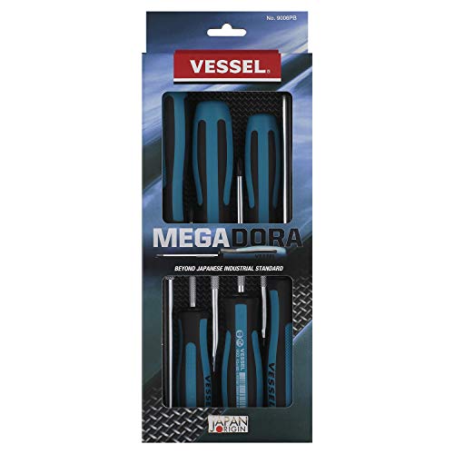 VESSEL MEGADORA Screwdriver Set 6pcs. 9006PB (Paper Box)