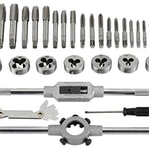 Toolly Tap and Die Set, 32pcs Metric Hardened Steel Tool Set, Essential Threading & Rethreading Tool with Storage Case