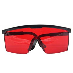 ANZESER Laser Safety Glasses with Adjustable Temple, Laser Eye Protection Safety Glasses, Red Lens, Black Frame, Black case