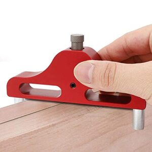 Aluminum Alloy Center Scriber,Center Mark Finder Tool,Woodworking Scriber Center Line Marking Tool,95mm Measuring Range,High Measuring Accuracy,For Woodworking Marking(Red)