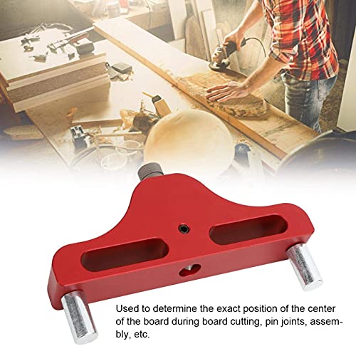 Aluminum Alloy Center Scriber,Center Mark Finder Tool,Woodworking Scriber Center Line Marking Tool,95mm Measuring Range,High Measuring Accuracy,For Woodworking Marking(Red)