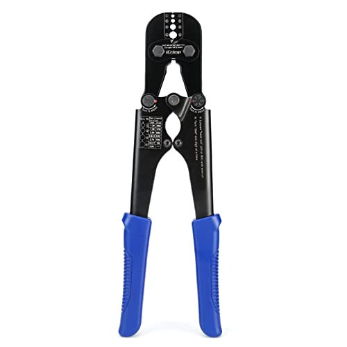 iCrimp Wire Rope Crimping Tool/Cutter for Aluminum Oval Sleeves,Stop Sleeves,Crimp Ferrules,Crimping Loop sleeve From 3/64-inch to 1/8-inch