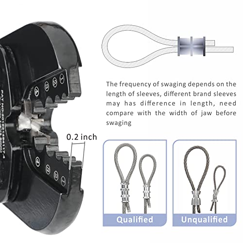 iCrimp Wire Rope Crimping Tool/Cutter for Aluminum Oval Sleeves,Stop Sleeves,Crimp Ferrules,Crimping Loop sleeve From 3/64-inch to 1/8-inch