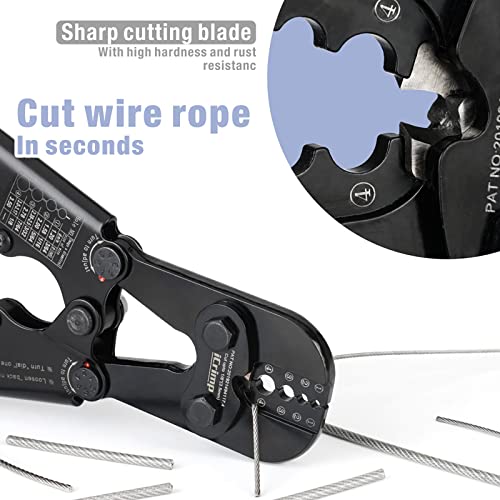 iCrimp Wire Rope Crimping Tool/Cutter for Aluminum Oval Sleeves,Stop Sleeves,Crimp Ferrules,Crimping Loop sleeve From 3/64-inch to 1/8-inch