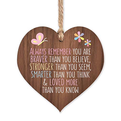 Always remember you are braver wood signs with quotes | birthday presents for friends | positive gifts inspirational plaques uplifting for women | wall decor encouragement