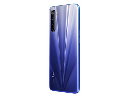 Realme 6 (64GB, 4GB) 6.5" 90Hz Display, 30W Fast Charge, MediaTek Helio G90T, GSM Unlocked Global 4G LTE (T-Mobile, AT&T, Metro) International Model - RMX2001 (64GB SD Bundle, Comet Blue)