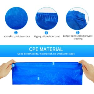 Green Convenience 100 Pack 50 Pairs Disposable Shoe Covers Boot Cover Waterproof, Dust proof, The Size Fit Most, Non-slip, Blue, Protect Your Shoes, Floor, Carpet