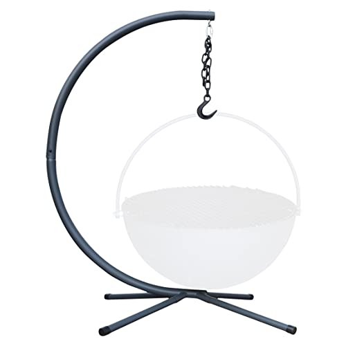 TITAN GREAT OUTDOORS Cauldron Stand 77â€ Heavy Duty with Chain