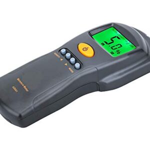 Wood Moisture Meter, Lumber Damp Detector, Moisture Content Tester with LCD Display, Range 2%～70%, Suitable for Measuring The Containing Water of Wood, Bamboo, Paper & Herbals