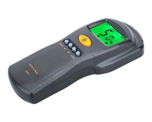 Wood Moisture Meter, Lumber Damp Detector, Moisture Content Tester with LCD Display, Range 2%～70%, Suitable for Measuring The Containing Water of Wood, Bamboo, Paper & Herbals