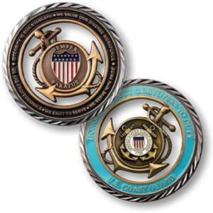 u.s. coast guard core values challenge coin