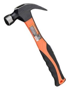 edward tools pro 20 oz claw hammer - magnetic nail starter - forged fine grain harden steel head - heavy duty fiberglass shaft - ergo cushion grip - roofing hammer