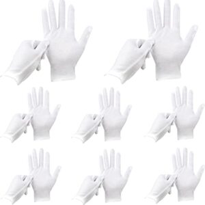 andston 24pcs white gloves, 12 pairs soft cotton gloves, coin jewelry silver inspection gloves, stretchable lining glove, medium size