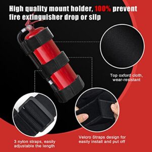 Luxiv Fire Extinguisher Mount Holder for Jeep, 3rd Party Accessory for Jeep Wrangler Fire Extinguisher Holder Roll Bar Fire Extinguisher Strap for Jeep Wrangler CJ, YJ, TJ, LJ, JK, JKU, JL, JLU