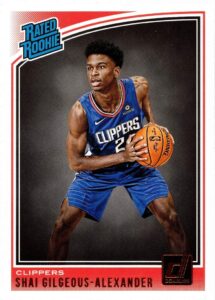 2018-19 panini donruss basketball #162 shai gilgeous-alexander rookie card