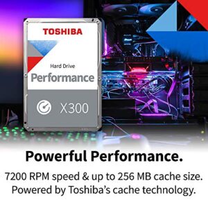 Toshiba X300 8TB Performance & Gaming 3.5-Inch Internal Hard Drive – CMR SATA 6 GB/s 7200 RPM 256 MB Cache - HDWR180XZSTA