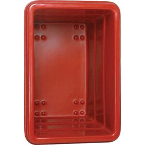 Global Industrial 6 Bushel Plastic Bulk Box Truck, Steel Chassis Base, Red, 33-2/5"L x 23" W x 24-1/2"H