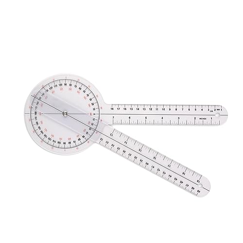 Ultrassist Premium Goniometer Set (3 Pieces), 360 Degree 6", 8", 12" Complete Set, Measuring Tool