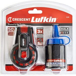 Crescent Lufkin 50' Compact Chalk Reel with Blue Chalk, CL50