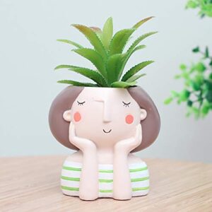 coherny succulent plant pot cute girl flower planter flowerpot create design lovely little princess home garden bonsai pots gifts