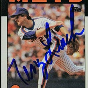 Terry Leach New York Mets Autographed 1986 Topps #774 Signed Card