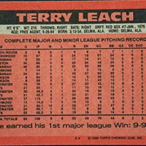 Terry Leach New York Mets Autographed 1986 Topps #774 Signed Card