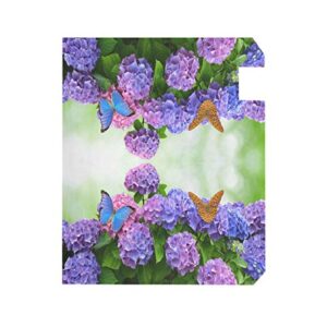 ALAZA Hydrangea Flowers with Butterflies Magnetic Mailbox Cover MailWraps Garden Yard Home Decor for Outside Standard Size-18"x 20.8"