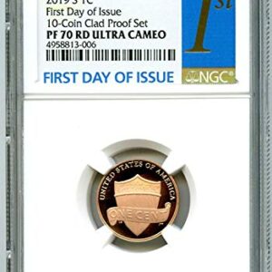 2019 S US MINT Lincoln Union Shield OFFICIAL PROOF FIRST DAY OF ISSUE Penny Cent PF70 RD UCAM NGC