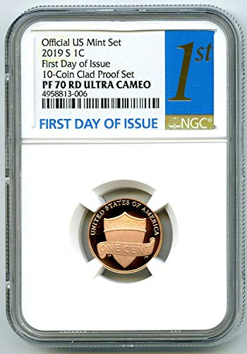 2019 S US MINT Lincoln Union Shield OFFICIAL PROOF FIRST DAY OF ISSUE Penny Cent PF70 RD UCAM NGC