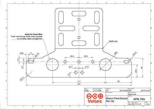 Voltaic Systems - Solar Panel Mounting Bracket (Medium) | Compatible with 3.5W - 10W Voltaic Solar Panels