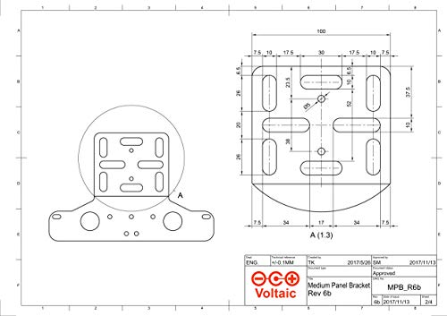 Voltaic Systems - Solar Panel Mounting Bracket (Medium) | Compatible with 3.5W - 10W Voltaic Solar Panels