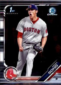 2019 bowman chrome draft #bdc-99 noah song rc rookie boston red sox mlb baseball trading card