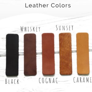 Personalized leather labels for handmade items, custom clothing labels