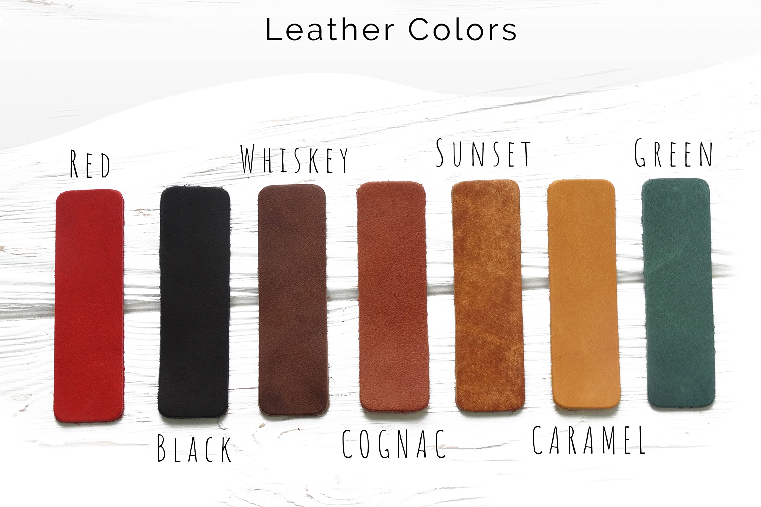 Personalized leather labels for handmade items, custom clothing labels