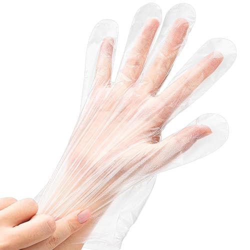 400 Pcs Plastic Gloves Disposable - Food Service Gloves Serving Gloves Medium Large