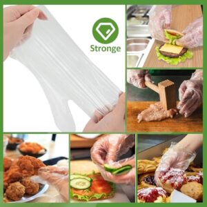 400 Pcs Plastic Gloves Disposable - Food Service Gloves Serving Gloves Medium Large