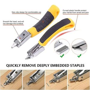 3 Pieces Heavy Duty Staple Remover Tools for Upholstery and Construction, Professional Tack Puller Set, Nail Puller for Quickly and Easily Extract all Kinds of Nails