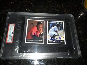 luis robert & nick madrigal white sox kannapolis rare signed rookie card psa - baseball slabbed autographed rookie cards