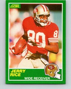 1989 score #221 jerry rice san francisco 49ers nfl football card nm-mt