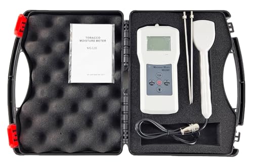 Digital Tobacco Moisture Meter Analyzer Tobacco Leaf Moisture Tester MS320 Measuring Range 8% to 40% with Separated Probe