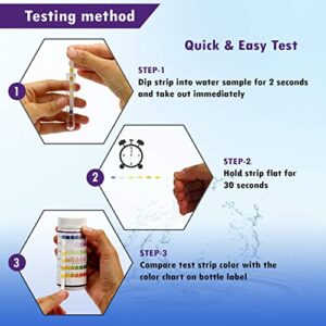 7 in 1 Pool & Spa Test Strips | Water Testing Kit Hot Tub Test Strips Detects pH, Chlorine, Bromine, Hardness, Alkalinity, Cyanuric Acid 100 Strips