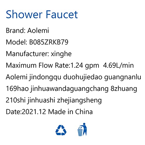 Aolemi Outdoor Shower Fixture SUS304 Shower Faucet Combo Set Stainless Steel 8 Rainfall Shower Head High Pressure Hand Spray Wall Mount 2 Dual Function Brush Nickel Single Handle