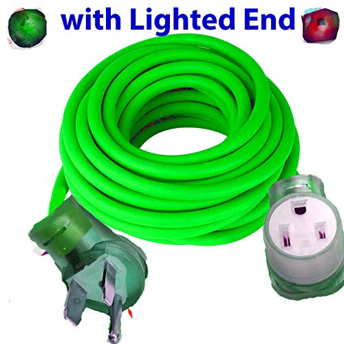 8/3 Welder Extension Cord 25 ft 10,000 Watts Nema 6-50 250-Volt Welder Extension Cord 8 Gauge Lighted end 220 Welder Extension Cord 50 amp Welding Extension Cord 25 ft 6/3 Plug