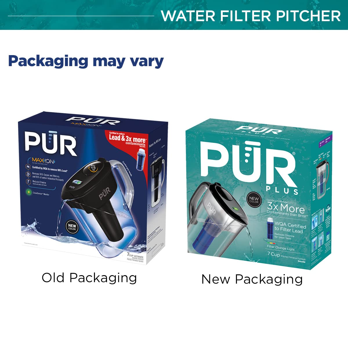 PUR PPT711B Ultimate Filtration Water Filter Pitcher, 7 Cup (Black)