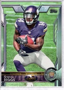 2015 topps football #452 stefon diggs rc rookie minnesota vikings official nfl trading card